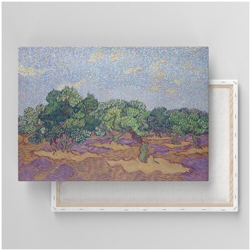 Картина на холсте с подрамником / Van Gogh - Olive Grove - Pale Blue Sky, 1889 / Ван Гог