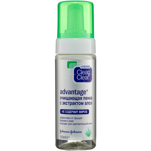 Clean & Clear Advantage Очищающая пенка с экстрактом алоэ, 150 мл, 220 г