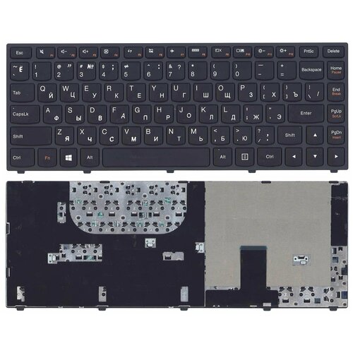 Клавиатура для ноутбука Lenovo IdeaPad Yoga 13 черная с рамкой
