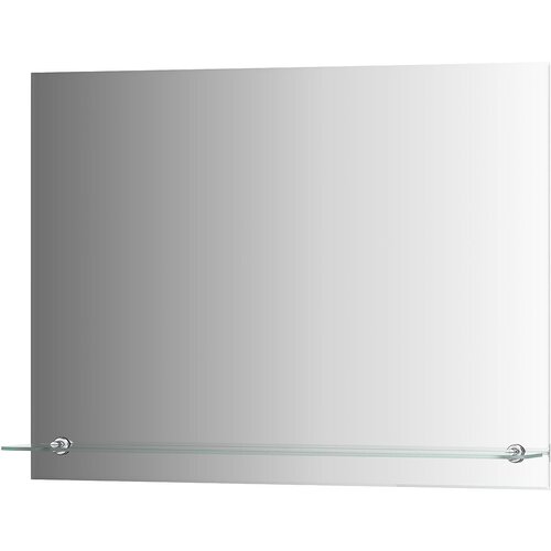 Зеркало настенное с фацетом и полочкой Прямоугольное SHELF FACET EVOFORM 80х60 см, для гостиной, прихожей, спальни, кабинета и ванной комнаты, SP 9484