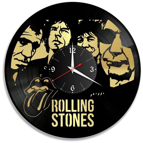 Настенные часы из виниловой пластинки Rolling Stones/виниловые/из винила/часы пластинка/ретро часы