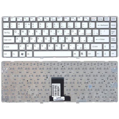 Клавиатура для ноутбука Sony Vaio VPC-EA3M1R/BJ белая без рамки