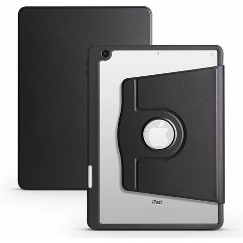 Чехол для iPad 7 / 8 / 9 10.2" с подставкой 360 и держателем для стилуса черный
