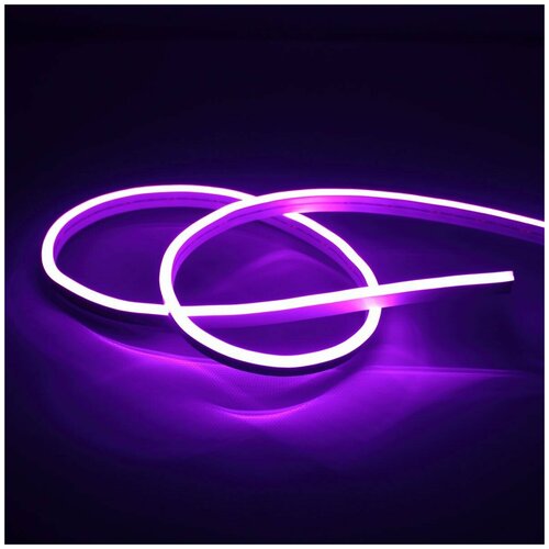 Неоновая светодиодная лента DLED 4м, 5х12мм, 12V DC, 120 LED/m, IP 67, гибкий неон, Фиолетовый