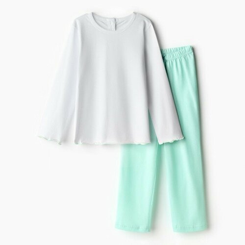 Пижама  Minaku, размер 34, белый, зеленый