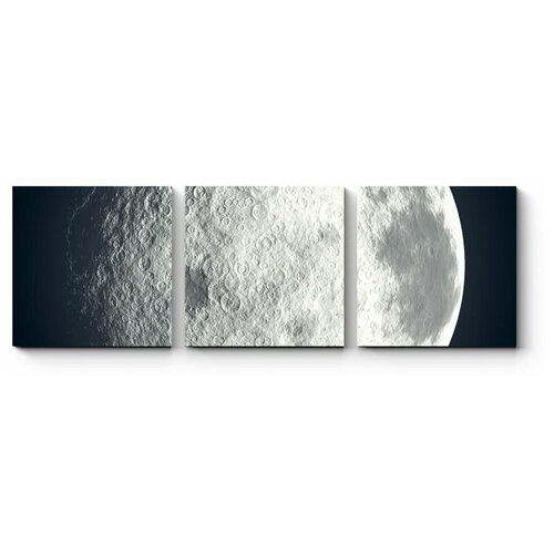Модульная картина Безупречная Луна 130x43