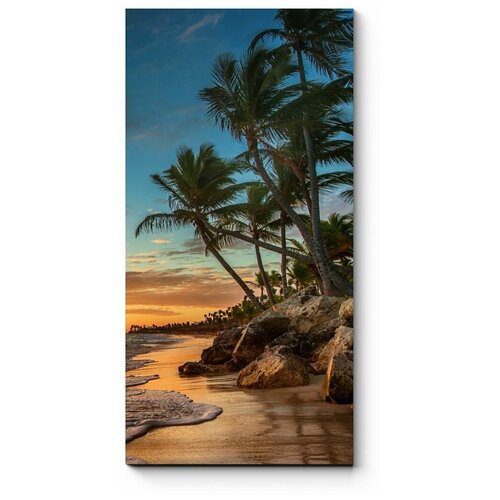 Модульная картина Восход солнца на райском острове 100x200