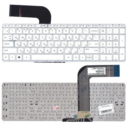 Клавиатура для HP 15-v 15-p 17-f Белая p/n: SG-59680-XUA, SN6136, 831-00138-00A
