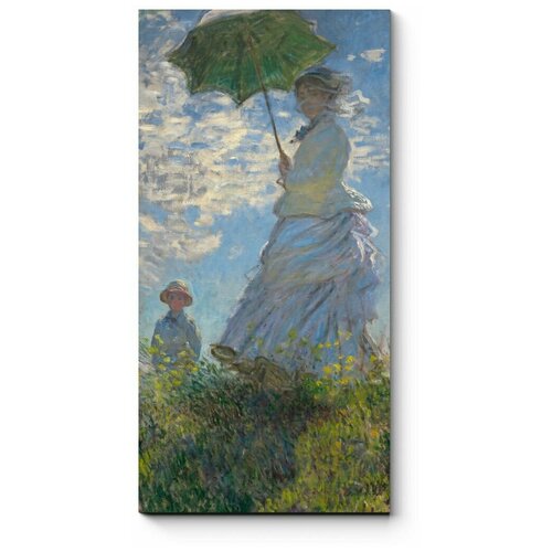 Модульная картина Женщина с зонтиком 50x100