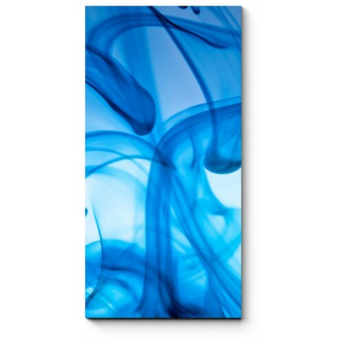 Модульная картина Многогранный синий 40x80