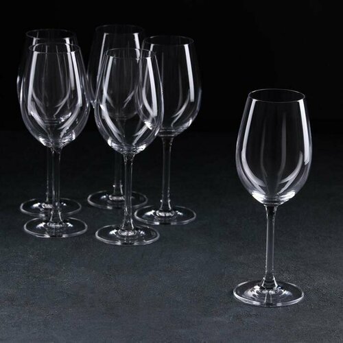 Набор бокалов для вина Colibri, 350 мл, 6 шт, бокалы под вино, винный бокал, бокал для вина, посуда