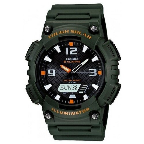 Наручные часы CASIO Collection AQ-S810W-3A, черный, хаки