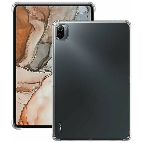 Чехол-накладка силиконовый для планшета Xiaomi Pad 5 / Прозрачный ультратонкий чехол