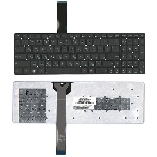 Клавиатура для ноутбука Asus MP-11G33SU-4421W, русская, черная, плоский Enter