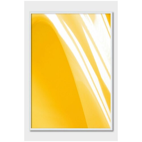Постер для интерьера Postermarkt, 30х40 см в белой рамке, Желтый #9
