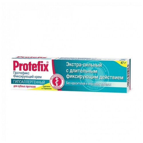 Protefix крем фиксирующий экстра-сильный, 40 мл, белый