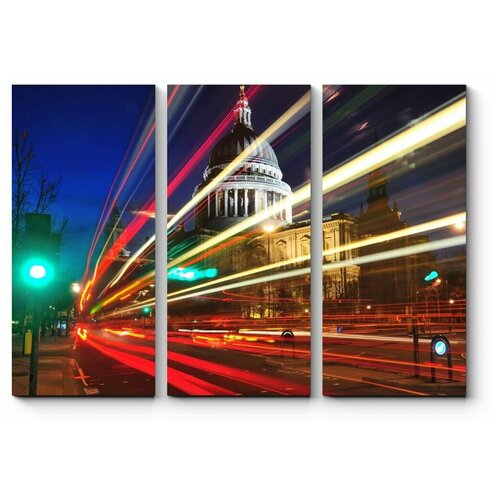 Модульная картина Огни ночного Лондона 130x93