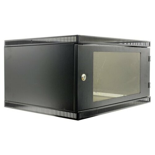 Шкаф коммутационный NT WALLBOX LIGHT 6-65 B (176961) настенный 6U 600x520мм пер. дв. стекл несъемн. бок