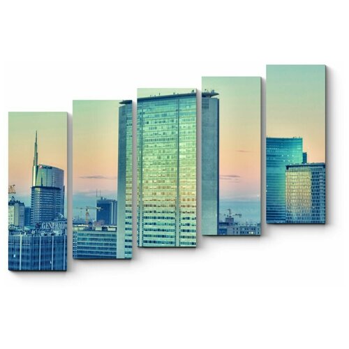 Модульная картина Зеркальные небоскребы Милана110x77