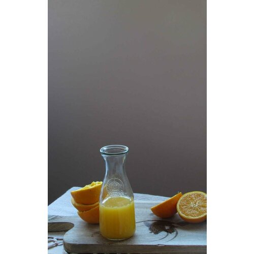 Картина на холсте 60x110 LinxOne "Сок, апельсины, кувшин, свежий" интерьерная для дома / на стену / на кухню / с подрамником