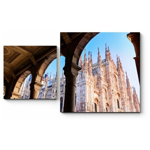 Модульная картина Миланский собор с необычного ракурса50x30