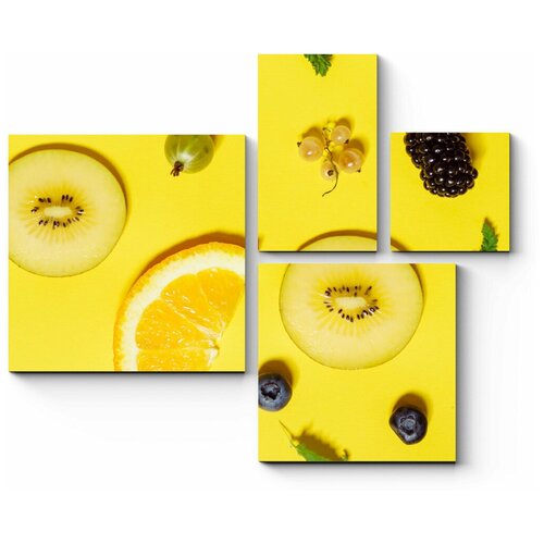 Модульная картина Солнечные фрукты 82x68
