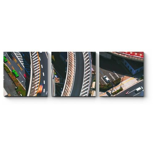 Модульная картина Надземные дороги Токио70x23