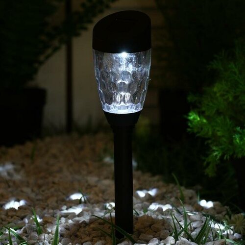 Фонарь садовый Luazon Lighting на солнечной батарее 35 см, d-5,5 см, 1 Led, пластик