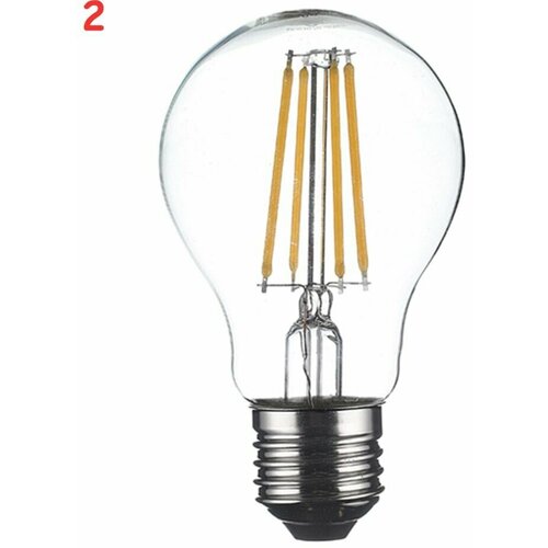 Лампа светодиодная филаментная E27 2700К 5 Вт 600 Лм 220-230 В груша A60 прозрачная (2 шт.)