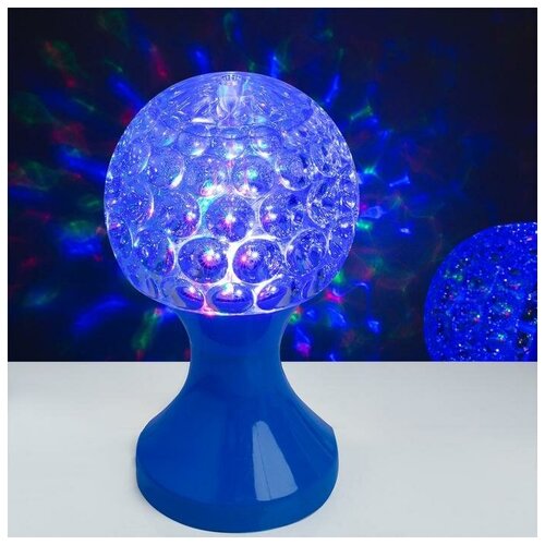 Световой прибор хрустальный шар "Кубок", диаметр 10 см, 220 В, синий./В упаковке шт: 1