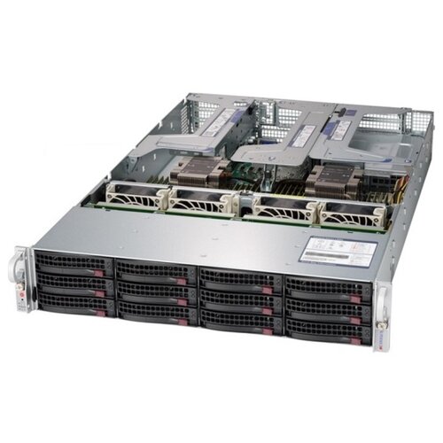 Сервер Supermicro SuperStorage 6029P-E1CR12L 2 x /без ОЗУ/без накопителей/количество отсеков 2.5" hot swap: 2/количество отсеков 3.5" hot swap: 12/2 x 1200 Вт/LAN 10 Гбит/c