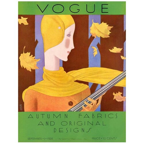 Постер / Плакат / Картина Vogue - Осенний дизайн 40х50 см в раме