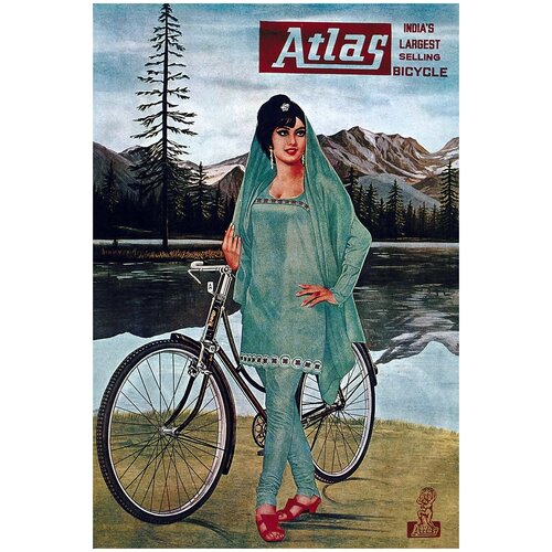 Постер / Плакат / Картина Велосипед Atlas 50х70 см в подарочном тубусе