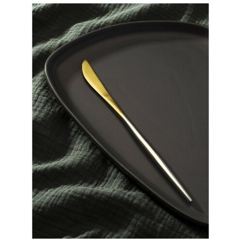 Нож столовый из нержавеющей стали «Фолк», 22 см, серебряная ручка