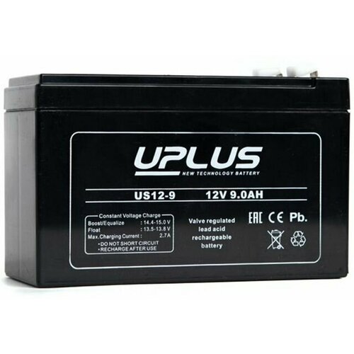 Аккумулятор (АКБ) UPLUS AGM Leoch US12-9 9Ah для ИБП, стационарных установок 150/65/100 9 Ач (Юплас) АГМ