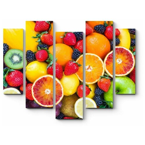Модульная картина Сочные фрукты101x82