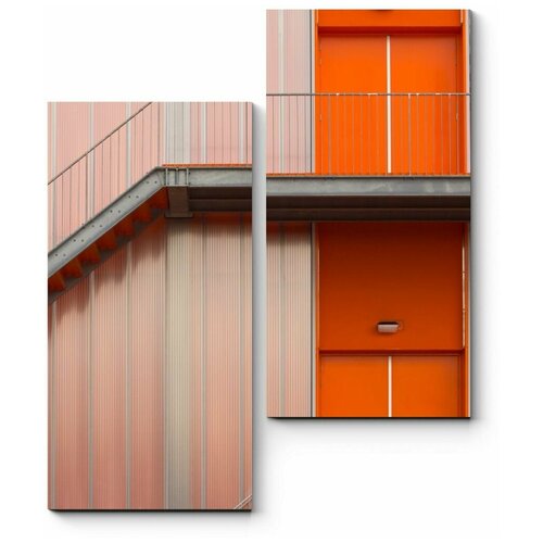 Модульная картина Лестница на здании50x63