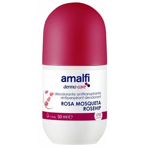 Amalfi Dermo Care Rose Mosquee Шариковый дезодорант-антиперспирант 48 часов защиты Мускусная роза 50 мл