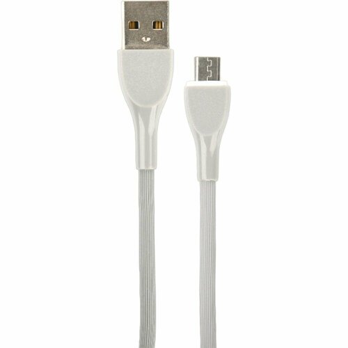 Perfeo кабели Кабель USB A вилка - Micro USB вилка, 2.4A, серый, силикон, длина 1 м, ULTRA SOFT U4021