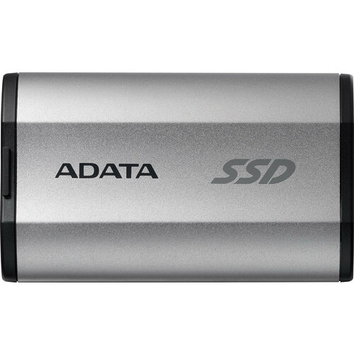 Твердотельный накопитель/ ADATA External SSD SD810, 4000GB, Type-C, USB 3.2 Gen2х2, up to R/W 2000/2000 MB/s, 72.7x44x12.2mm, Silver (5 лет)