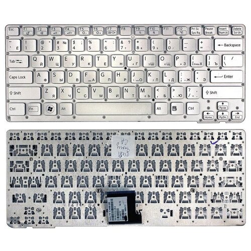 Клавиатура для ноутбука Sony Vaio VPC-CA4X1R/BI серебристая