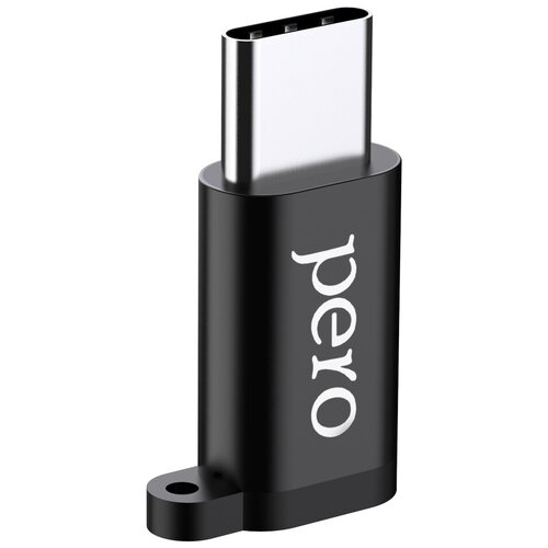 PERO Адаптер AD01 microUSB - USB Type-C (black)