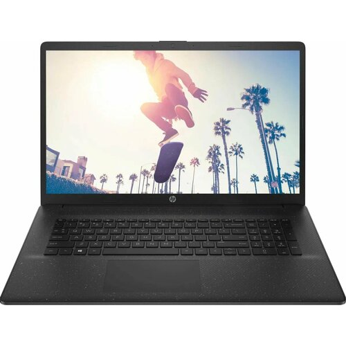 Ноутбук HP 17-cp0004ny, 17.3", AMD Ryzen 7 5700U 1.8ГГц, 8-ядерный, DDR4, SSD, AMD Radeon , Windows 11 Home, черный