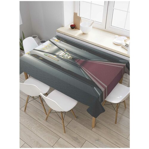 Скатерть прямоугольная JoyArty на кухонный стол "Коридор отеля" из оксфорда, 180x145 см