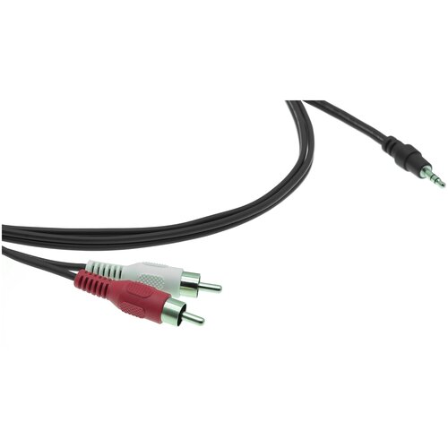 Кабель Kramer mini jack 3.5 mm - 2 x RCA (C-A35M/2RAM), 3 м, черный