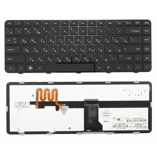 Клавиатура для HP Pavilion DM4-1000 черная с подсветкой