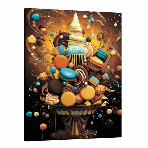 Интерьерная картина 50х70 "Шоколадный взрыв"