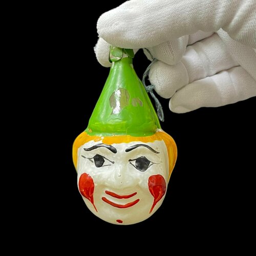 Советская ёлочная игрушка. Клоун. Сделано в СССР