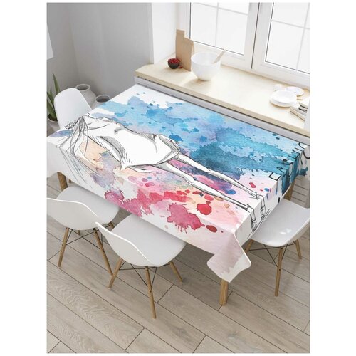 Скатерть прямоугольная JoyArty на кухонный стол "Шедевры моды" из оксфорда, 120x145 см