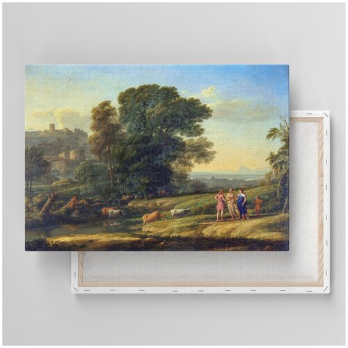 Картина на холсте с подрамником / Claude Lorrain - Landscape with Cephalus and Procris Reunited by Diana, 1645 / Лоррен Клод